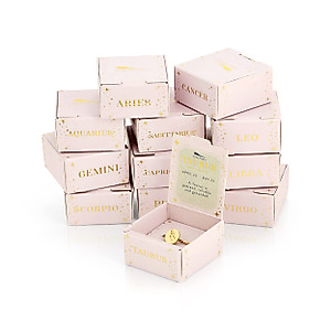 Lucky Feather Pisces Zodiac Sign Ring Gift Constellation Gifts for Women and Teen Girls, 14K Gold-Dipped Pisces Ring, One Size