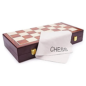 15" Metal Chess Sets for Adults Kids with Zinc Alloy + Acrylic Chess Pieces & Portable Folding Wooden Chess Board Travel Chess Set Board Game Gift – Metal Staunton Chess Pieces, & Storage Box