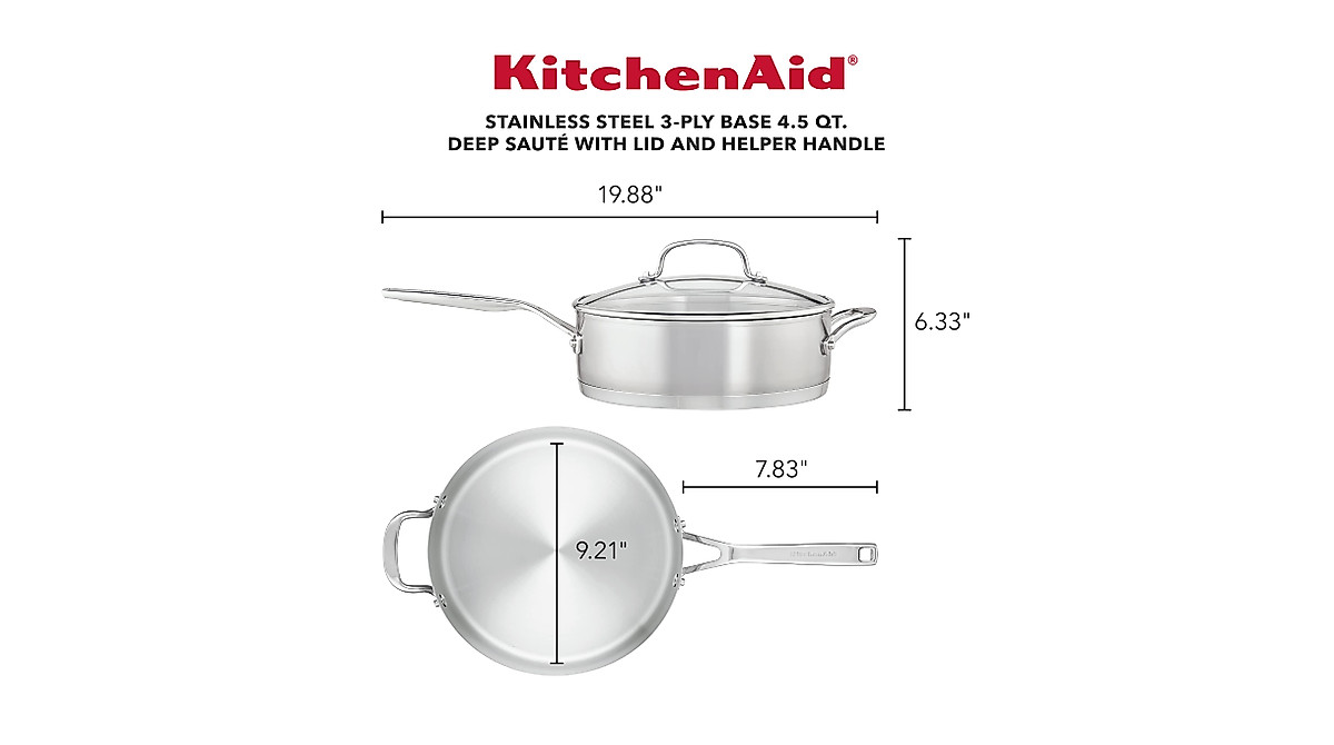 KitchenAid Stainless Steel Sauté Pan - 4.5 Quart
