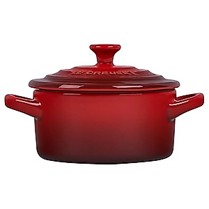 Le Creuset Stoneware Mini Round Cocotte, 8 oz., Cerise