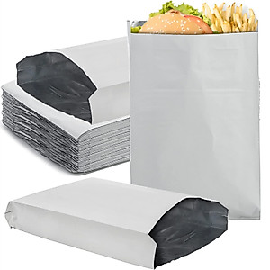 DEAYOU 150 Pack Foil Hamburger Wrappers, 4 LB Aluminum Foil Sandwich Wrap Sleeves, Grease Resistance Paper Foil Hot Dog Bags for Fast Food, Food Truck, Serving, BBQ, 6.3" x 1.5" x 10"