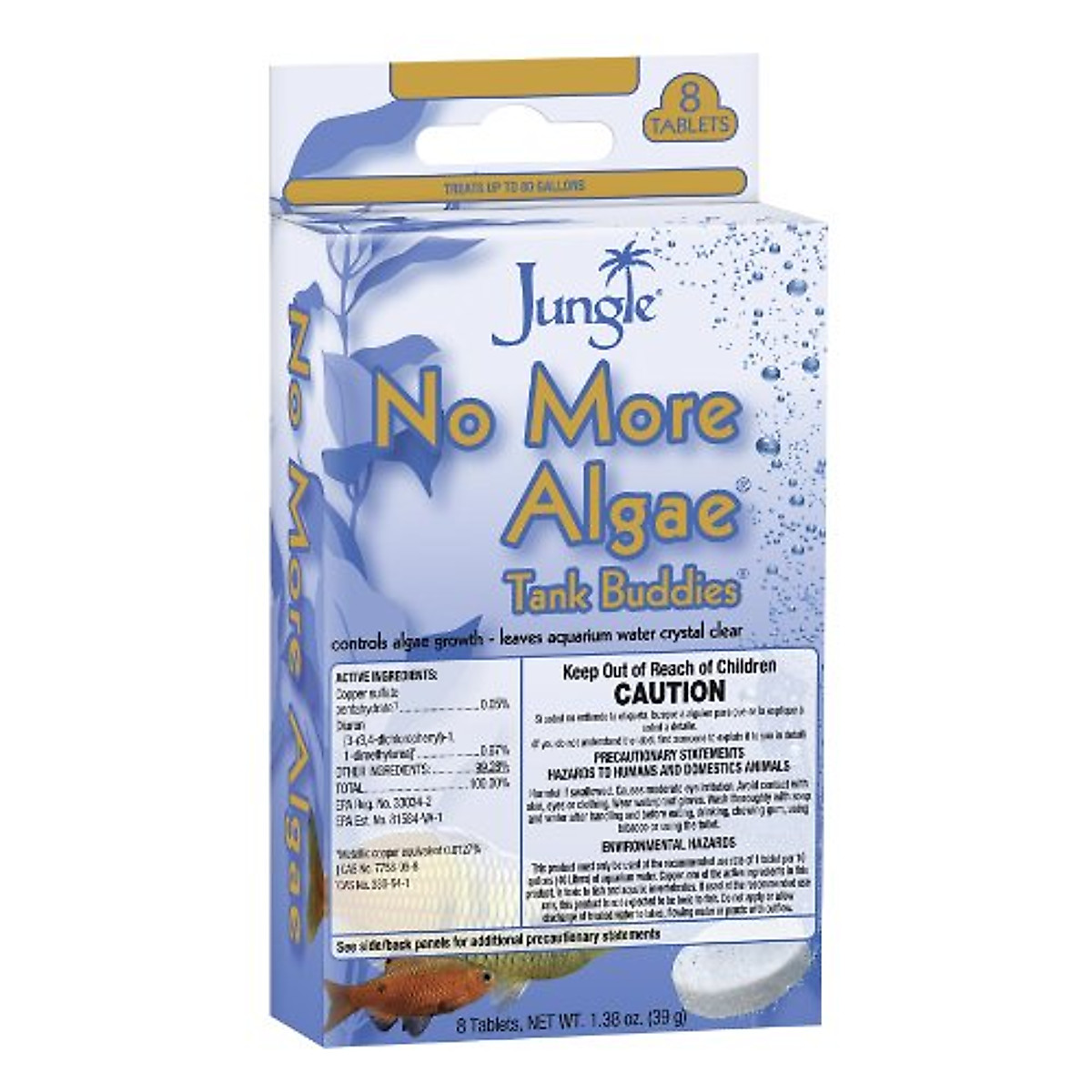 Jungle TB620W Tank Buddies No More Algae Water Clarifier Tablets, 8-Count