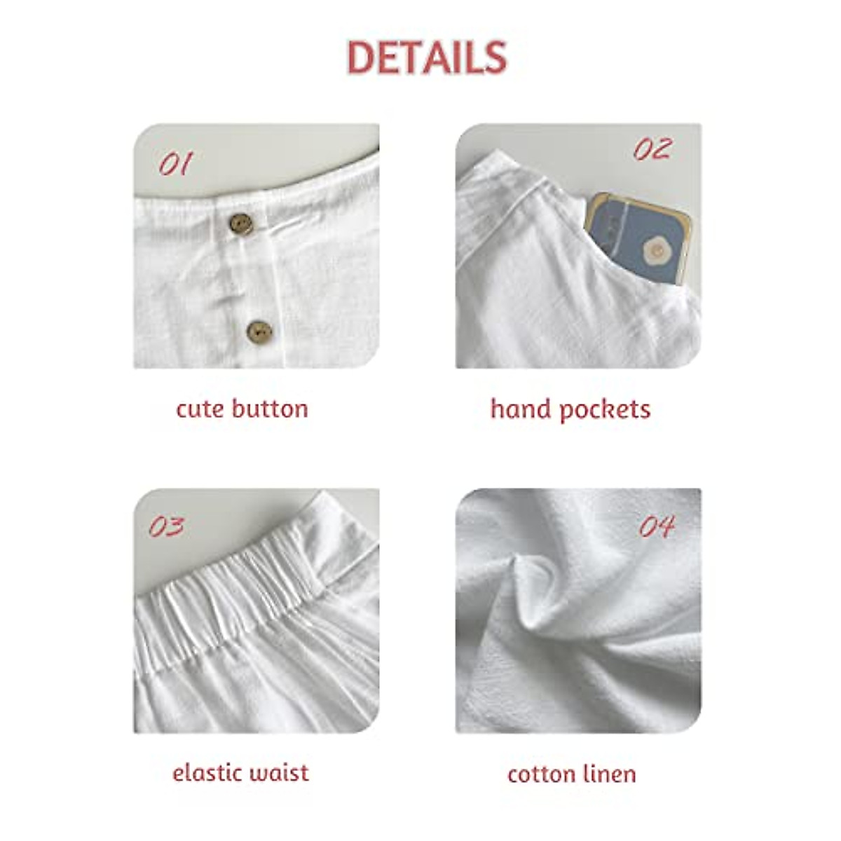 Meyhad Womens Cotton Linen 2 Piece Outfits Crop Tank Tops Wide Leg Pants Set Casual Lounge Sets(0350-White-XL)