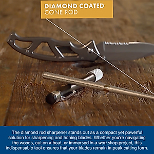 AccuSharp Professional Dual Rod Knife Sharpener, Retractable Diamond-Coated Steel Rod, Sharpens, Restores, Repairs & Hones Straight & Serrated Knives