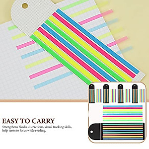 STOBOK Guided Reading Strips Highlight Strips 10 Sheets of Highlight Bookmarks for Children and Teacher Colorful Reading Tools for Kids Classroom Prize Easter Goodie Bag Stuffers