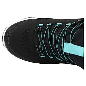 Northside Women's Benton Mid Waterproof Hiking Boot, Black/Aqua, 6.5