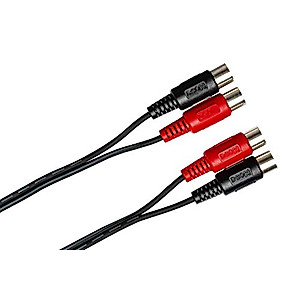 Hosa MID-202 Dual MIDI Cable, Dual 5-pin DIN to Same, 2 m
