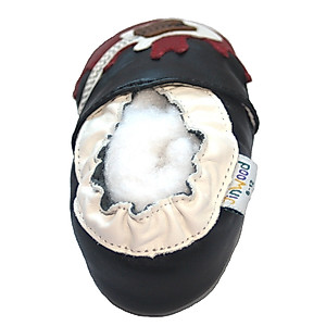 Leather Baby Soft Sole Shoes boy Girl Infant Children Kid Toddler Crib First Walk Gift Guitar Black