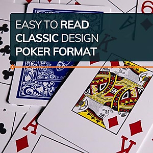 Bullets Playing Cards – Two Decks of Poker Cards – Waterproof Plastic – Easy to Read & Great Feel - Jumbo Index & Four Pips – Including Cut-Card – Professional Playing Cards for Texas Holdem Poker