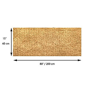 SUNYAY 15x80 inch Natural Coconut Coir Liner Sheets Coco Fiber Roll Coco Mat for Planter Flower Basket Liner Garden Decoration Animal Pet Pad