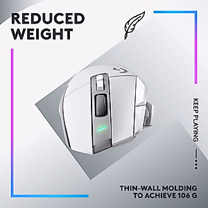 Logitech G502 X Plus Lightspeed Wireless Optical Mouse - LIGHTFORCE hybrid switches, LIGHTSYNC RGB, HERO 25K gaming sensor, compatible with PC - macOS/Windows - White