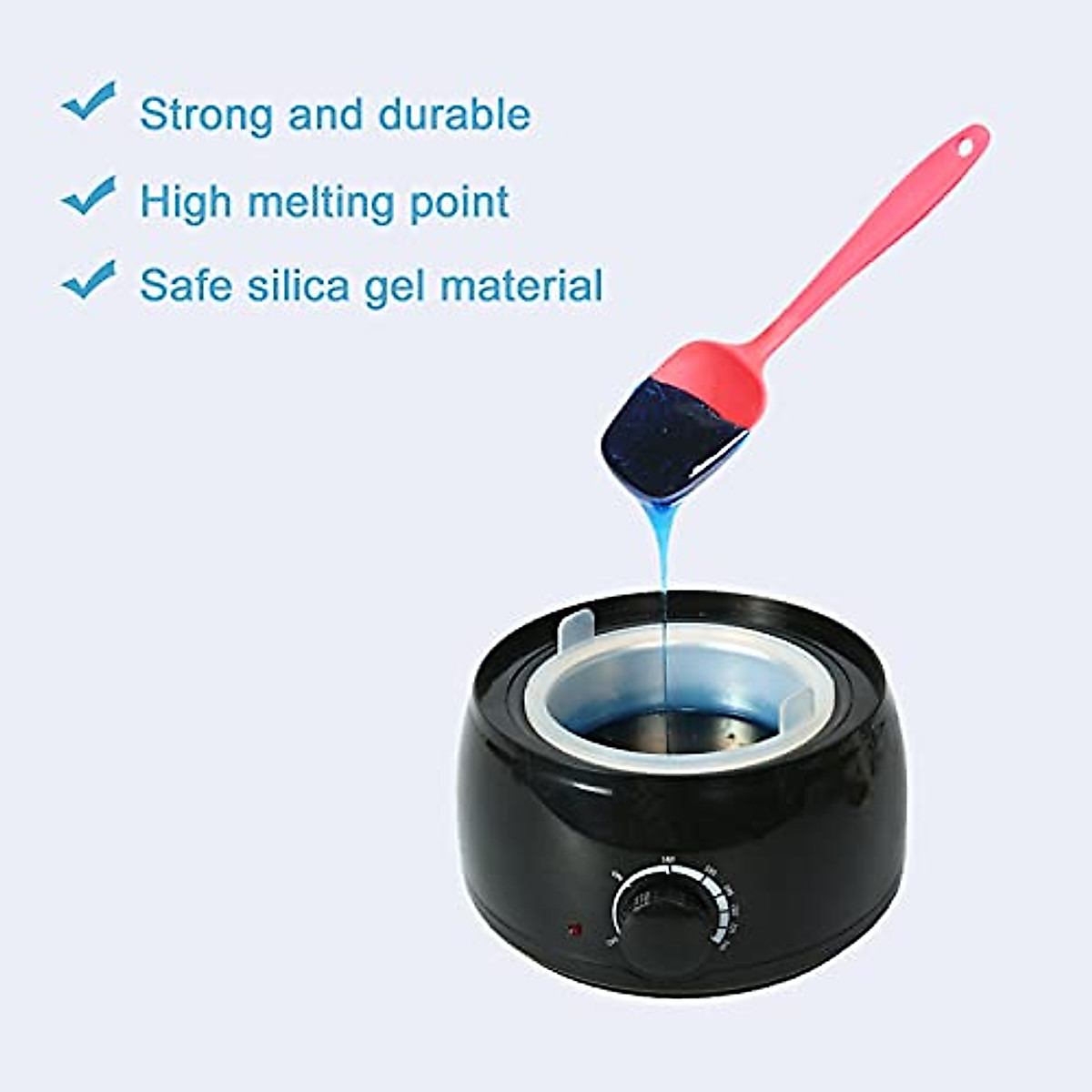 Viilife Replacement Wax Bowl For Hair Removal Wax Warmer Silicone Bowl For Home Use Wax Machine 2 Pcs Silicone Wax Bowl with 2 Pcs Wax Spatula(Kit 2)