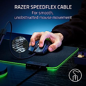 Razer Cobra Wired Gaming Mouse: 58g Lightweight Design - Gen-3 Optical Switches - Chroma RGB Lighting with Underglow - Precise 8500 DPI Optical Sensor - 100% PTFE Mouse Feet - Speedflex Cable - Black