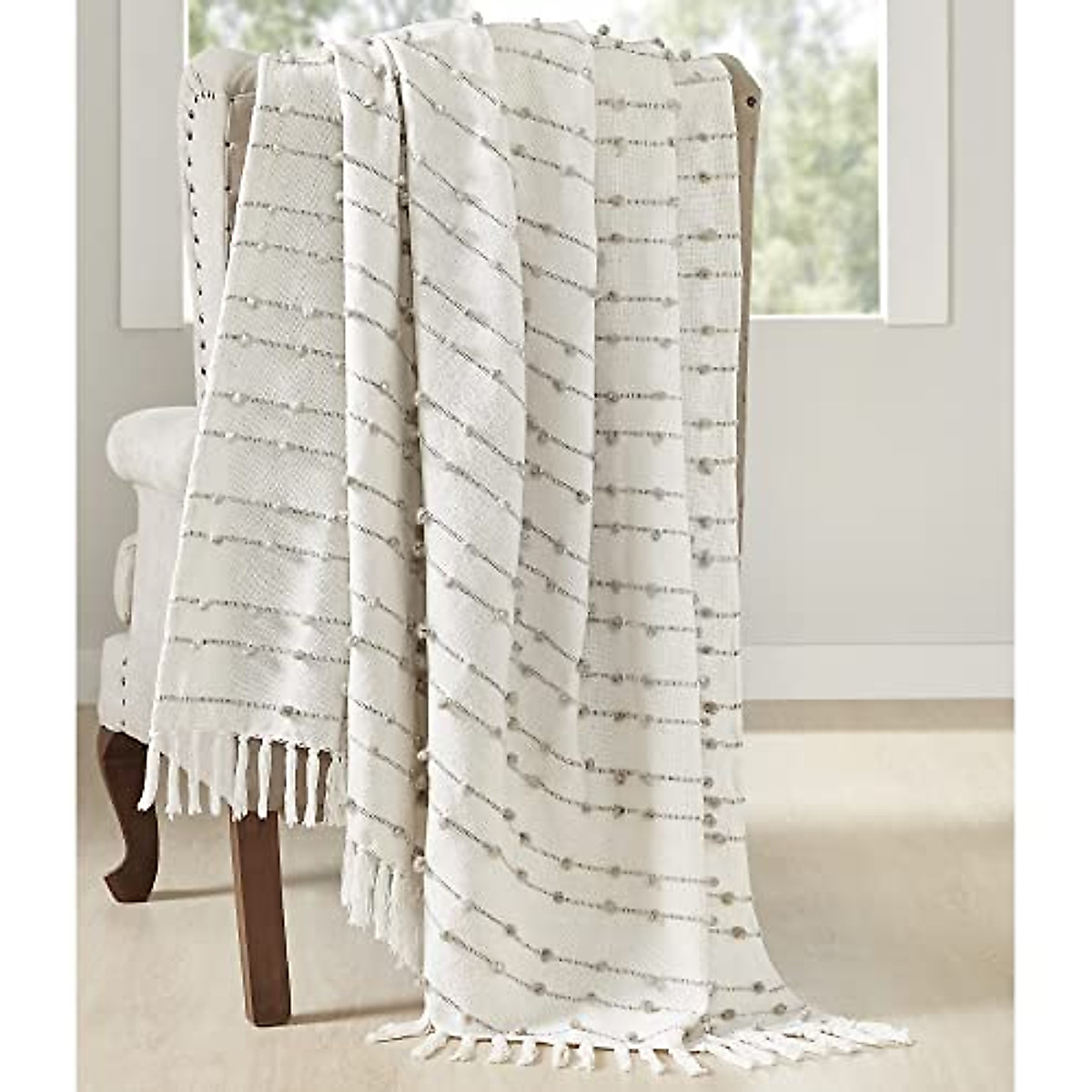 Modern Threads Cotton Rich 60x70 Throw Lana Ivory