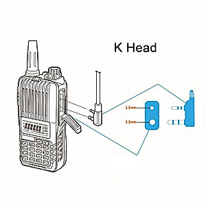 Case of 10, Retevis Walkie Talkies Earpiece with Mic 2 Pin Acoustic Tube Headset Compatible with Baofeng UV-5R Retevis H-777 RT21 RT22 Arcshell AR-5 Two Way Radio