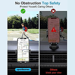 Car Cell Phone Holder Mount, Car Vent Phone Mount [Upgrade Doesn't Slip & Drop] Air Vent Phone Holder for Car Hands Free Easy Clamp Cradle in Vehicle Fit for Smartphone-Phone Holder for Car Dashboard