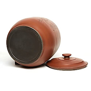 TUU Retro Rice Dispenser Ceramic Large Capacity Sealed Cereal Storage Container with Lid Grain Dispenser Suitable for Kitchen Soybean, Corn, Flour, Sugar, Rice, Nuts, Snacks, Pet Food