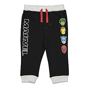 Marvel Avengers Toddler Boys 2 Pack Pants Black/Light Grey 3T