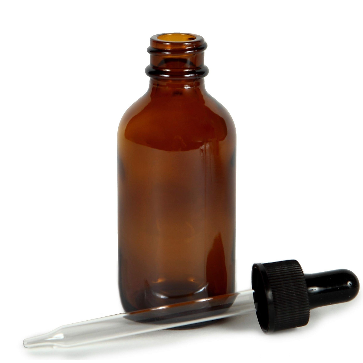 Vivaplex, Amber, 2 oz Glass Bottles, with Glass Eye Droppers - 2 pack