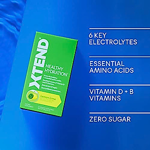 XTEND Healthy Hydration | Superior Hydration Powder Packets | Electrolyte Drink Mix | 3 Essential Amino Acids | NSF Certified for Sport | 15 Sticks,