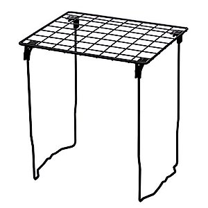 LockerMate Stac-A-Shelf Locker Organizer Shelf, Stackable, Extra Tall, Fits Standard Size School Lockers, Black
