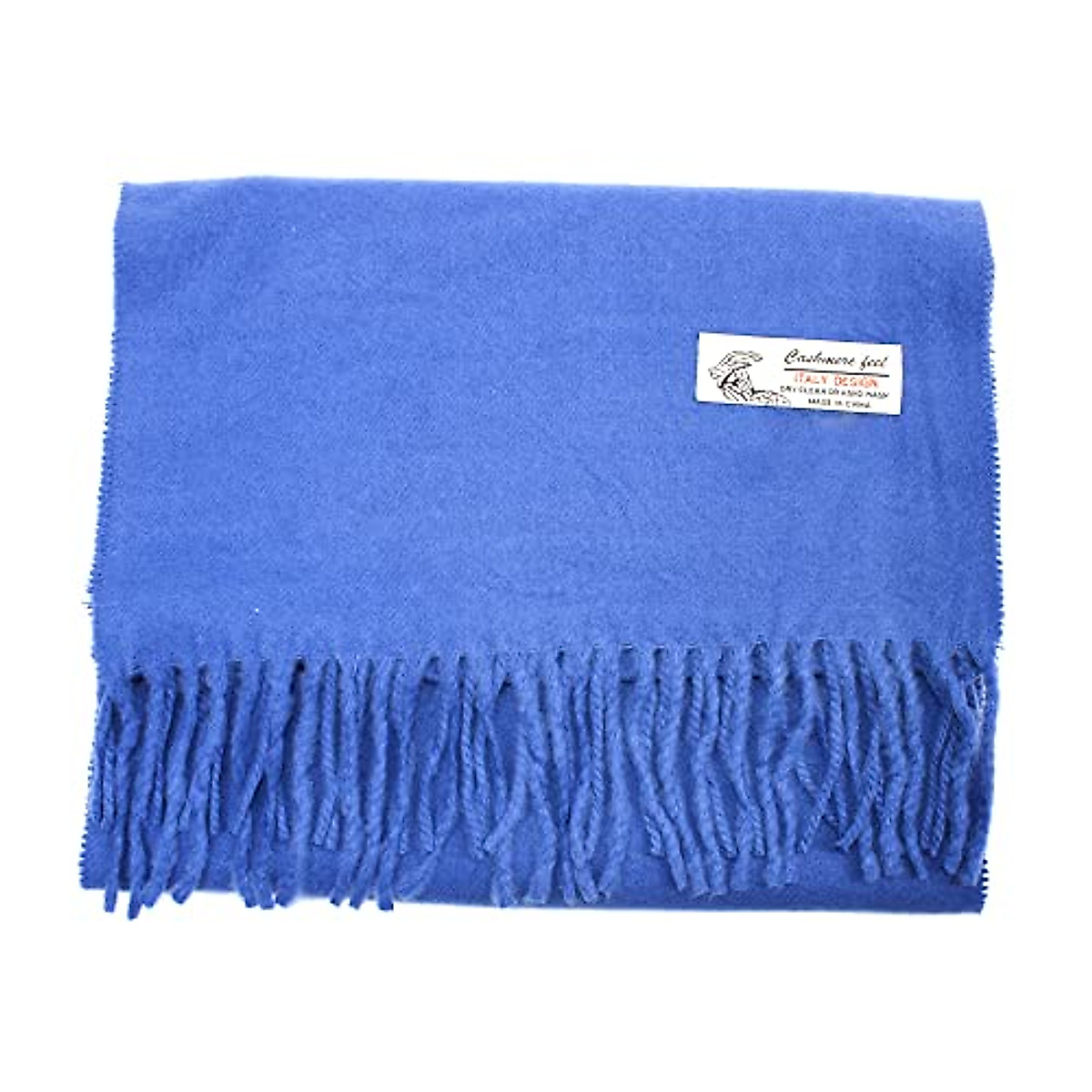 Datoni Solid Colors Long Scarf Wrap For Women Men Cashmere Feel Luxurious Scarfs Warm Cozy Shawl Extra Soft (Blue)