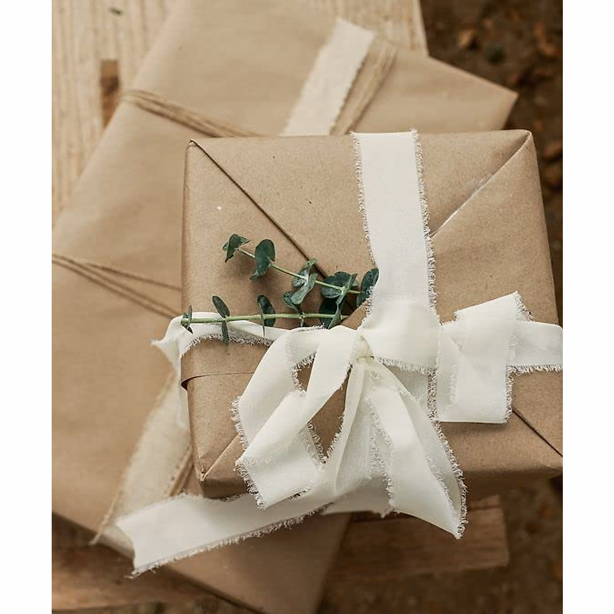 Chiffon Ribbon Mixed Color Handmade Frayed Fringe Sheer Boho Silk Ribbons for Gift Wrapping, Floral, Wedding Invitations, Bouquet, 1-1/2'' 2 Yards*9 Rolls