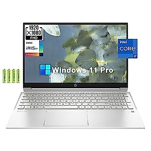 HP 2023 Pavilion 15 Business Laptop[Windows 11 Pro], 15.6 FHD Display, 13th Gen Intel 10-Core i7-1355U, 64GB RAM, 2TB PCIe SSD, Intel Iris Xe Graphics, Numeric Pad, Wi-Fi 6, HDMI, w/Battery