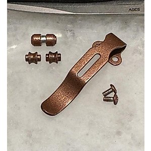 Copper Steel Pocket Clip + Thumb Stud & Standoff For Benchmade Bugout 535 Knife