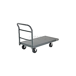 Global Industrial Platform Truck w/Steel Deck, 6" Rubber Casters, 48 x 24, 2000 Lb. Capacity