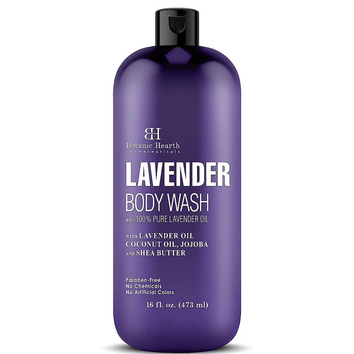 Botanic Hearth Lavender Body Wash with Peppermint Oil - for Women & Men and Shower Gel - Fights Acne, Soothes Eczema and Dry Irritated Skin, Sulfate and Paraben Free - 16 fl oz