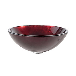 Irruption Red Glass Vessel Bathroom Sink with PU-MR Chrome