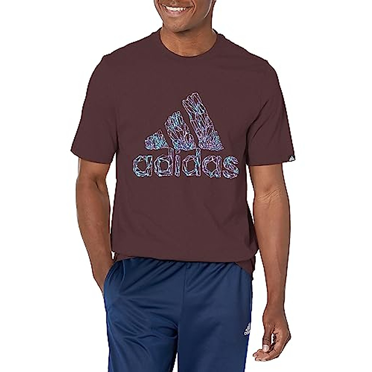 adidas Men's Mystic Fill T-Shirt, Shadow Brown, Large