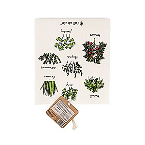 Full Circle Zero Waste Sponge Cloth – Absorbent Swedish Dishcloth – Reusable Kitchen Cloth Wipes Dishes & Surfaces - Biodegradable & Compostable Cotton/Cellulose Sponge Cloth