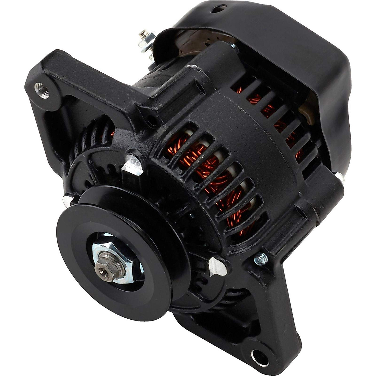GM Denso Style 1-Wire Mini Race Alternator, 90 Amp, Black