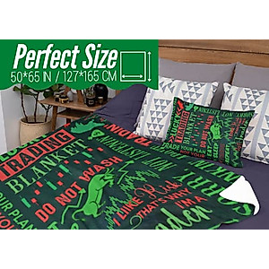 Stock Market Gifts, Lucky Trading Blanket for Men and Women, Flannel Throw Blanket for Trader, Broker, Financial Advisor, Investor, and Investment Lover (50"x 65")