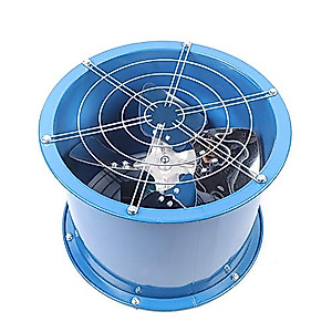 DNYSYSJ Industrial Direct Drive Barrel Fan 10'' 1420r/min High Velocity Barrel Fan Heavy Duty Rolled Steel Housing Water Proof Switch