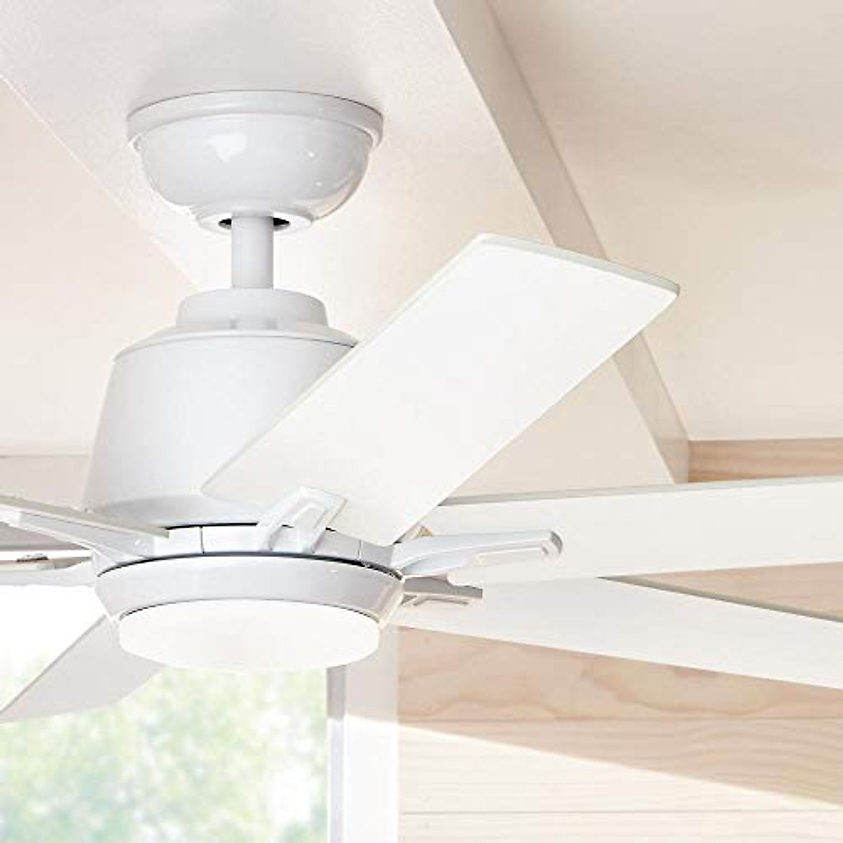 Home Decorators Collection YG493A-WH Kensgrove 54 in. Integrated LED Indoor White Ceiling Fan with Light Kit and Remote Control