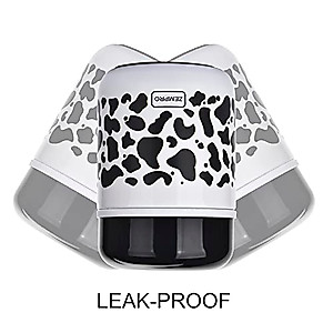 ZEMPRO Cute 10 Oz Thermos Food Jar for Hot & Cold Food Soup Wide Mouth Leak Proof Stainless Steel Insulated Vacuum Container Small Travel Work Lunch Bento(Cow Print)