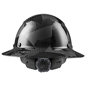 LIFT Safety HDF50C-20CK DAX Carbon Fiber Full Brim 50-50, White/Black Camo