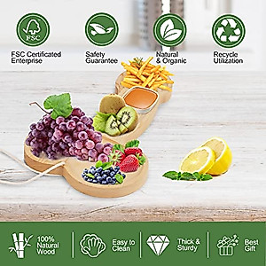 1 Pack Wood Board Cheese Aperitif Tray Charcuterie Boards, 15.8"x 10" Funny Kitchen Wine Meat Platter Unique Bachelorette Party Women Gifts for Housewarming Bachelor Party, Anniversary Wedding Couple