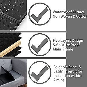 NobleRealm® Couch Cushion Replacement for Sagging Sofa && Sofa Cushion Support Board && Adjustable/Foldable Sofa Cushion Seat Saver (Three Seaters/168cm/66inch, Sofa)