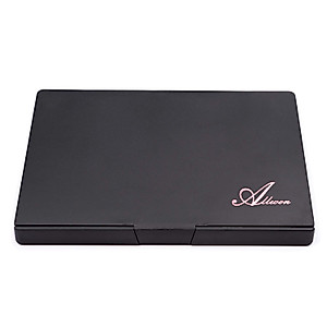 Allwon Empty Magnetic Plastic Eyeshadow Makeup Palette with 15Pcs Adhesive Empty Palette Metal Stickers for Eyeshadow Lipstick Blush Powder