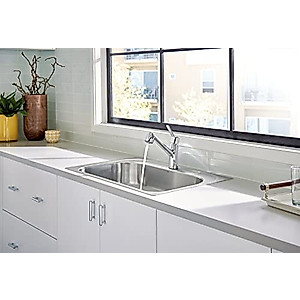 Moen Method Spot Resist Stainless Steel One-Handle Pullout Kitchen Faucet with High Spray Pressure, Kitchen Sink Faucets with Pull Out Sprayer, 7585SRS