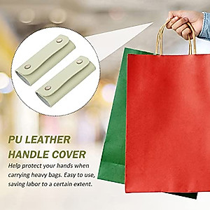 VALICLUD Ornament Tote 2pcs Leather Purse Handle wrap Grip Purse Handles Luggage Handle for Bag Making Handbag Duffel Bag Hand Protector Handle Cover Olive Green Backpack Tote