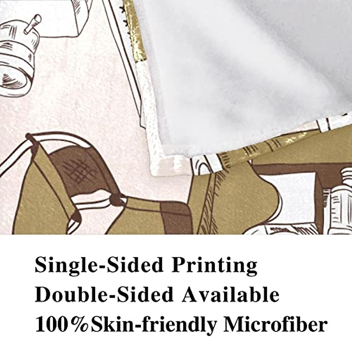 VBFOFBV Bedding Fleece Blanket, Decorative for Bedroom Sofa Floor, Movies Tool Pattern Retro