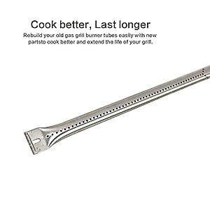 Grill Burner Tube for Charbroil 463347518 463243518 463275517 463373019 463275717, Charbroil Performance 475 Burner Gas Grill Replacement G470-5200-W1 G321-4C00-W1, Stainless Steel, 17 3/4", 4 Pack