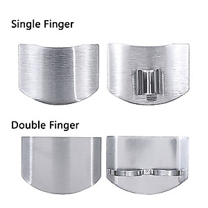 okdeals Finger Guards Household Fruit Vegetable Tool Kitchen Gadgets Chopping Stainless Steel Cutting Protection(Double Finger)