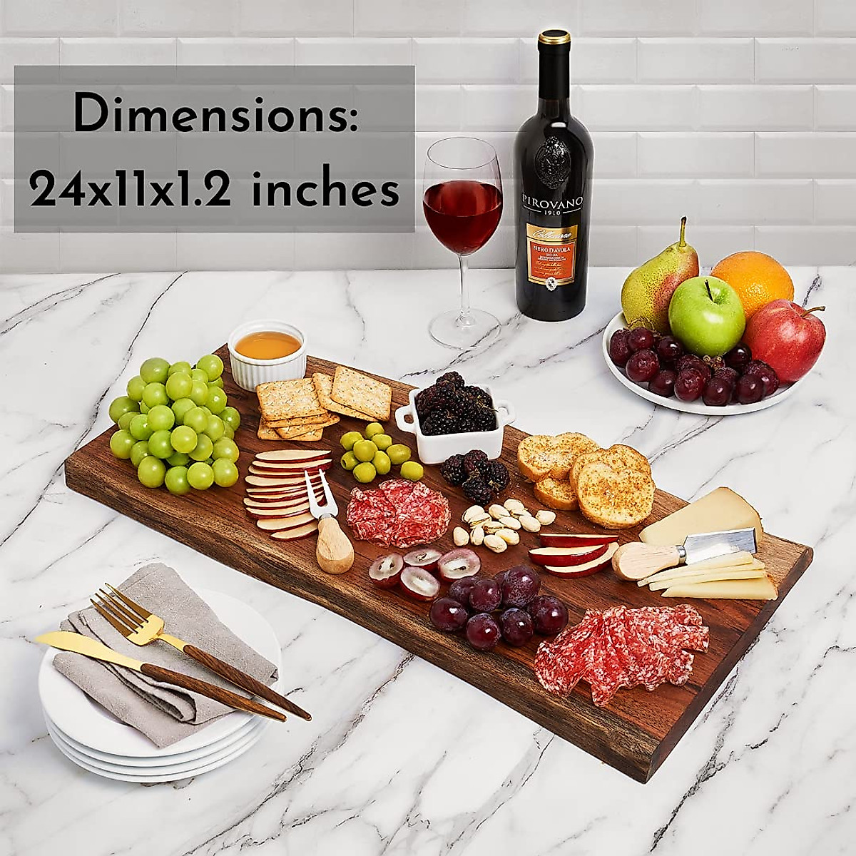 Extra Large Charcuterie Board - Live Edge Charcuterie Board - Cheese Board - Serving Board - Perfect for Parties and Gathering - Housewarming gift