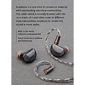 YINYOO Replacement Earphones Cable Kbear Copper-Silver Alloy Mixedly Braided Upgrade Cable for TIN Audio T2 T3 T2 PRO Shure SE215 SE535 UE900,BGVP Earphones (3.5mm Plug, mmcx)